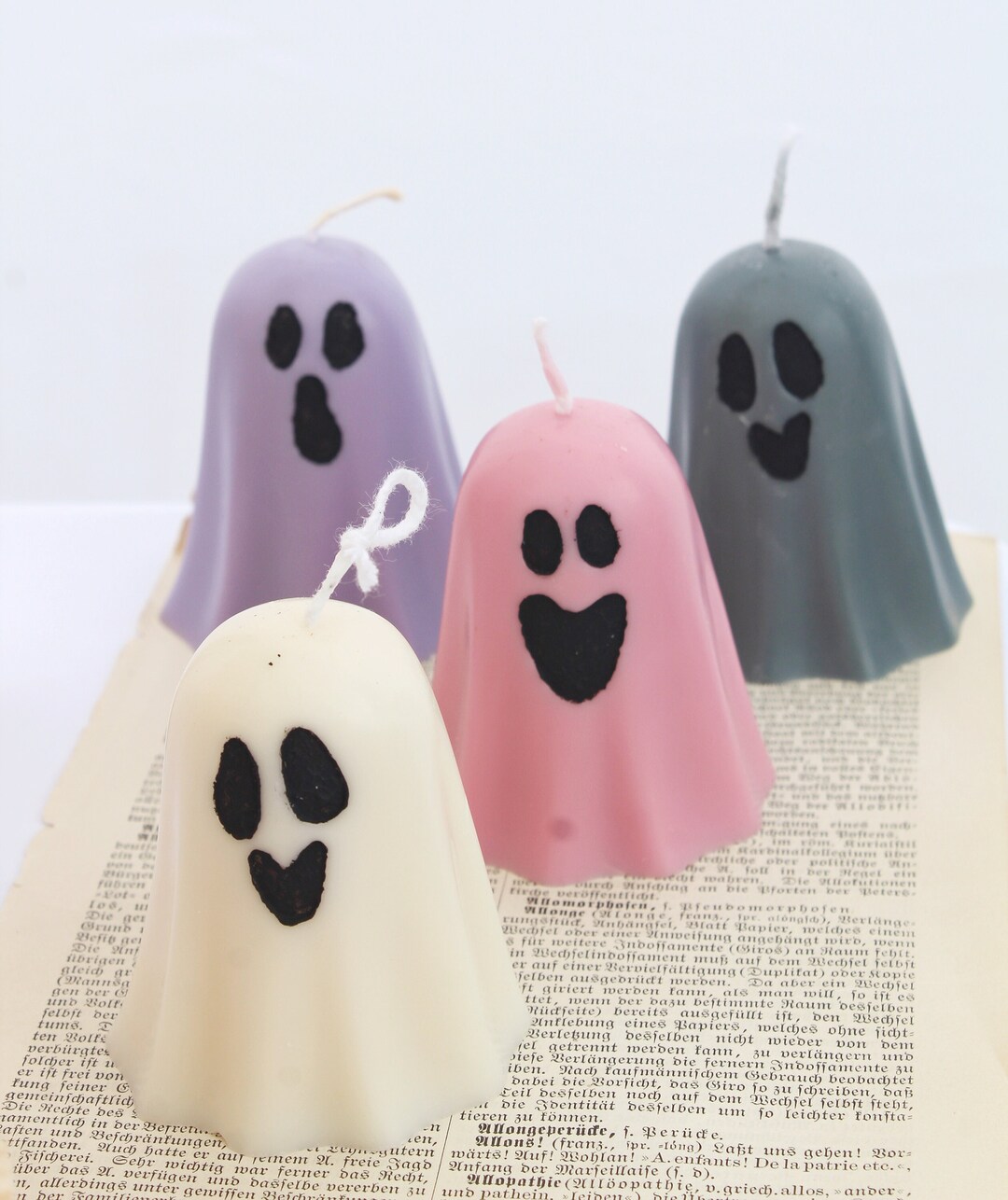 Boo Ghost Face Candle Ghost Candle for Halloween - Etsy