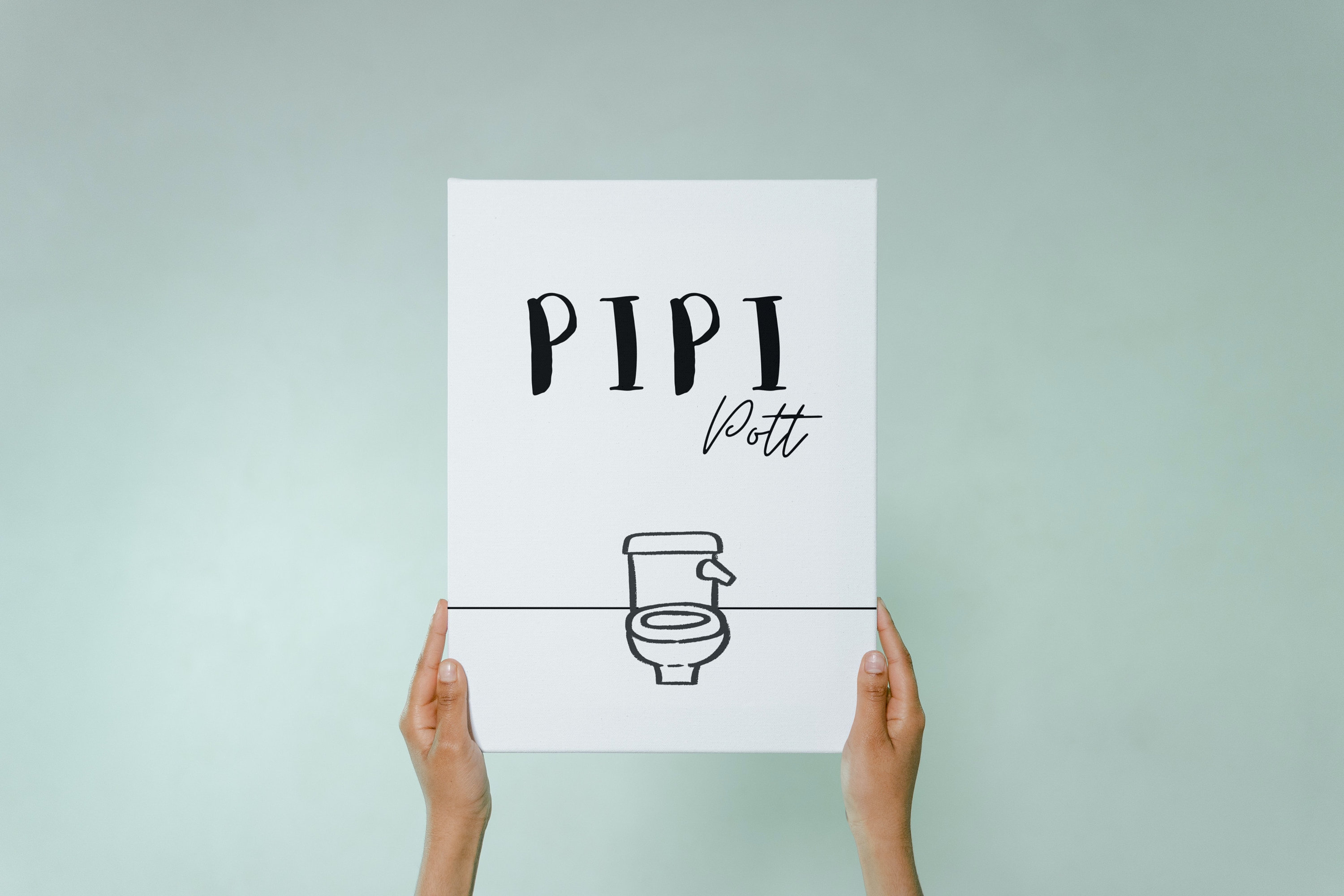 Poster Pipi Pott BATHROOM / Bathroom / Wall Decoration / Postcard ...
