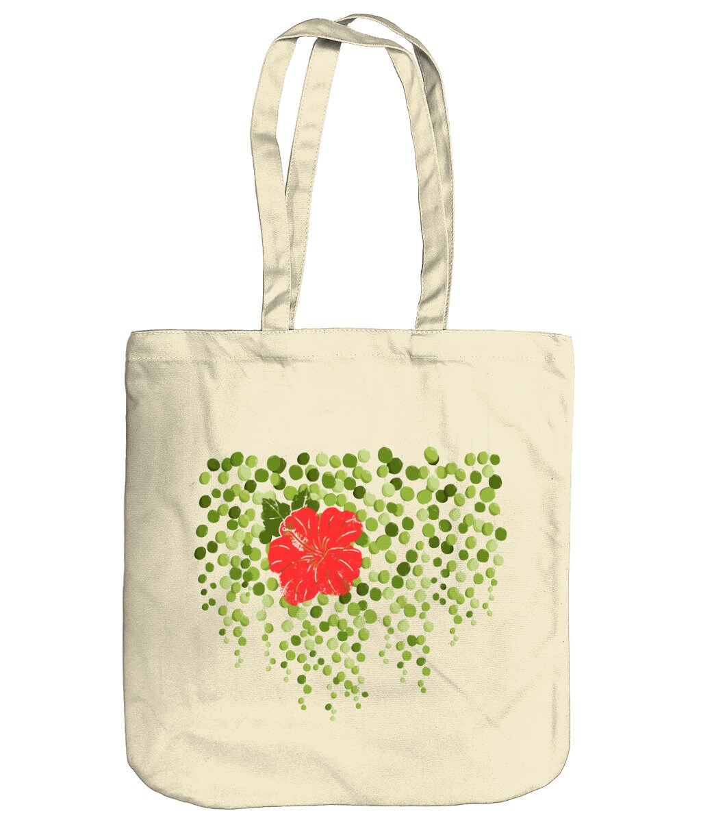 Flower Flag Tote Desi Art Bengali Shopping Bag Food Bag Indian Shopper ...