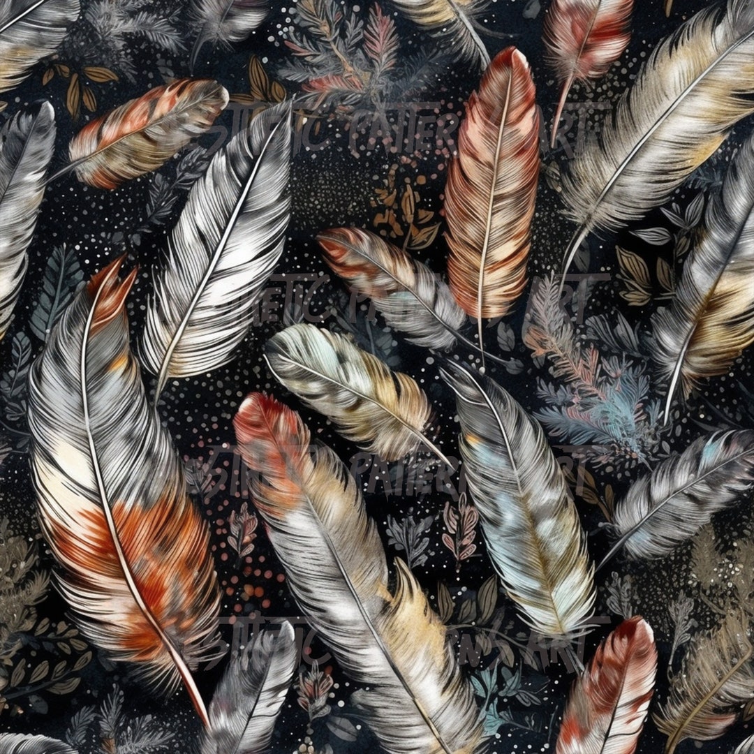 Seamless Feathers Patterns - Etsy