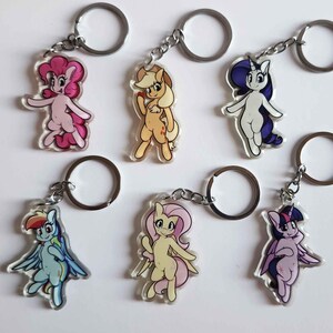 My Little Pony Acrylic Keychains - Etsy