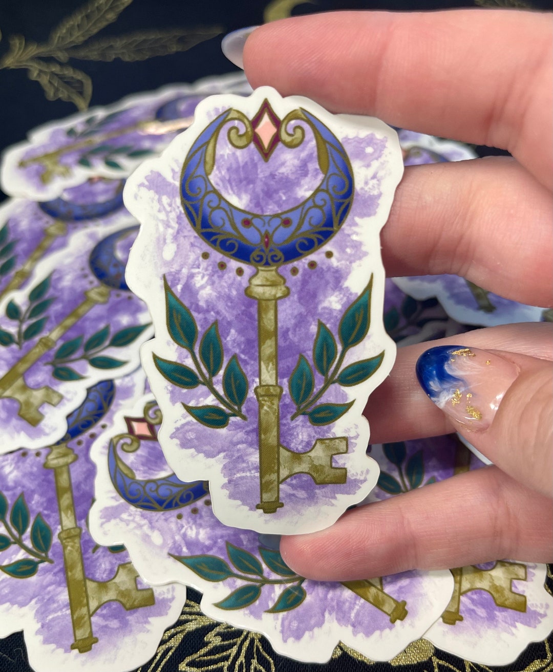 Enchanted Key - Moon Sticker - Etsy