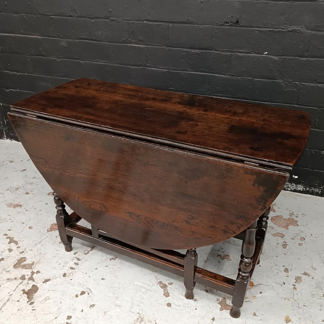 A Stunning 18th Century Georgian Gate Leg Table in Solid Oak - Etsy UK