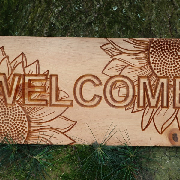 Outdoor Wood Horizontal Welcome Sign - Etsy