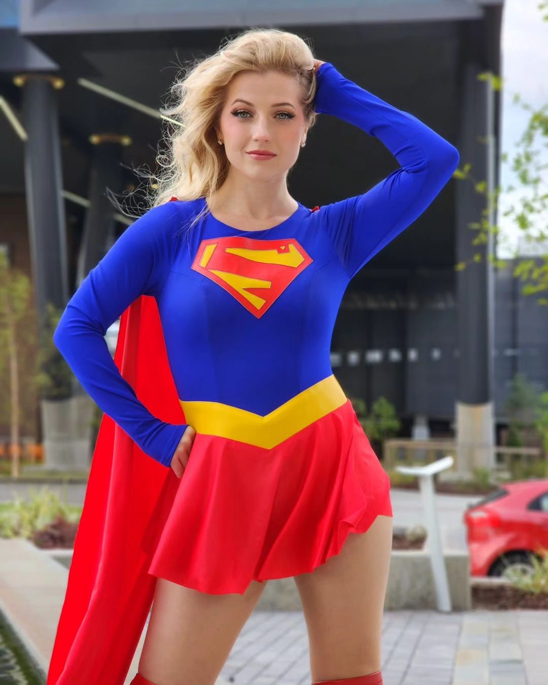 Supergirl Cosplay Costume Jumpsuit - Cosplay Supergirl for Adult - Etsy