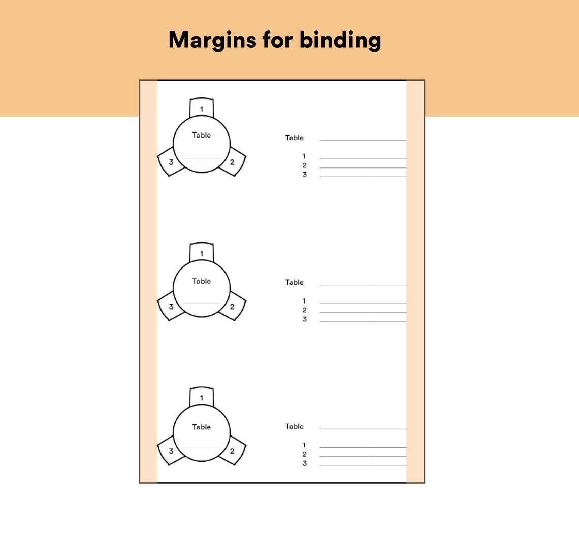 Printable Table Seating Chart Template, Round and Rectangular Table ...