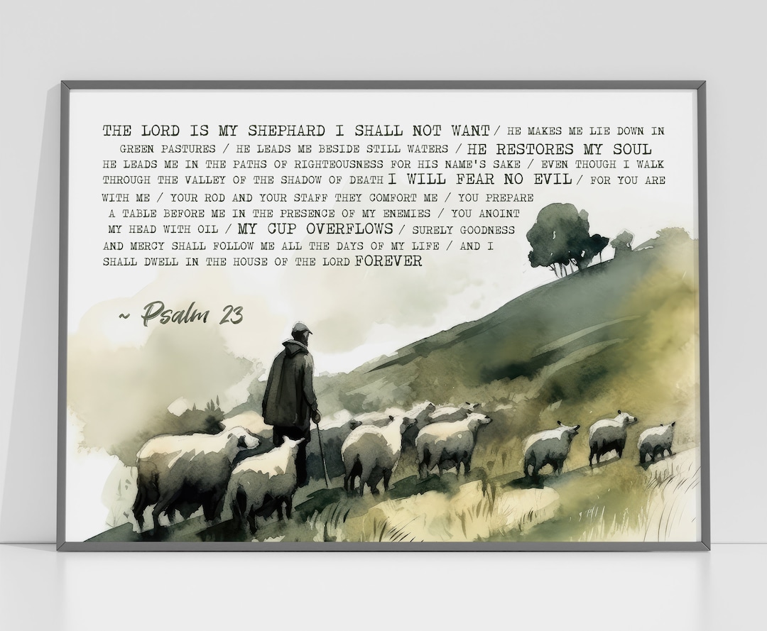 Psalm 23 - "the Lord is My Shepherd" / Digital Download / Remembrance ...