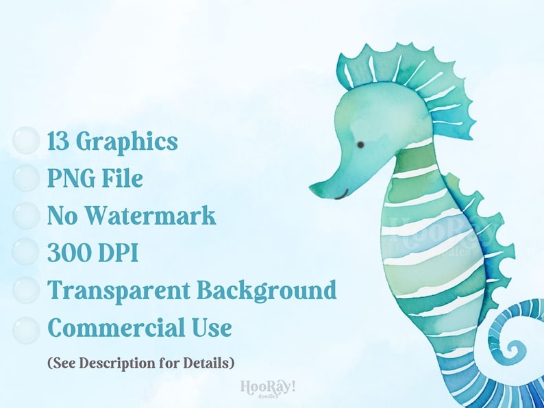 Watercolor Ocean Animals Clipart Bundle, Under the Sea Creatures, Clip ...