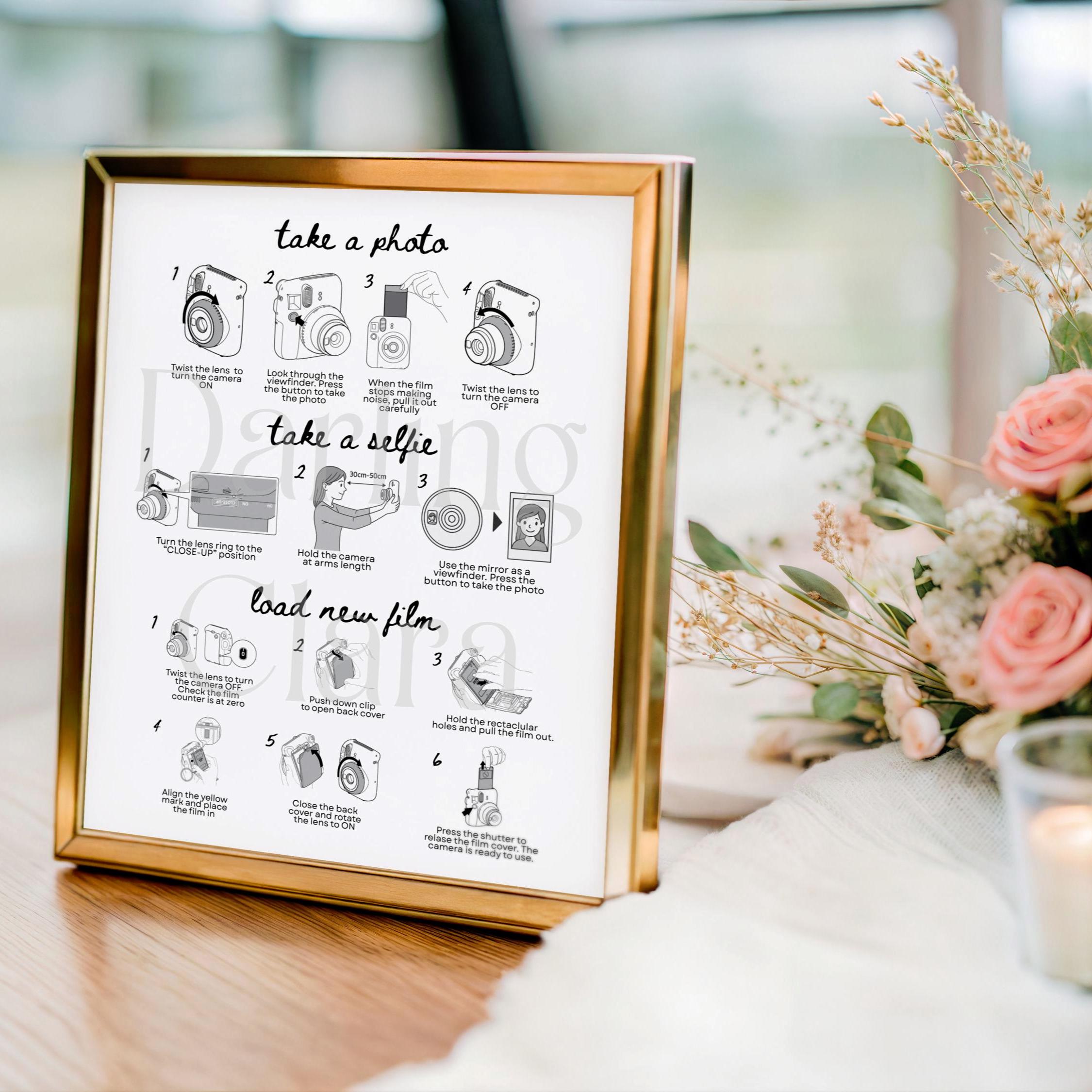 Instax Guestbook Sign Template, Polaroid Guestbook Sign, Photo Wedding ...