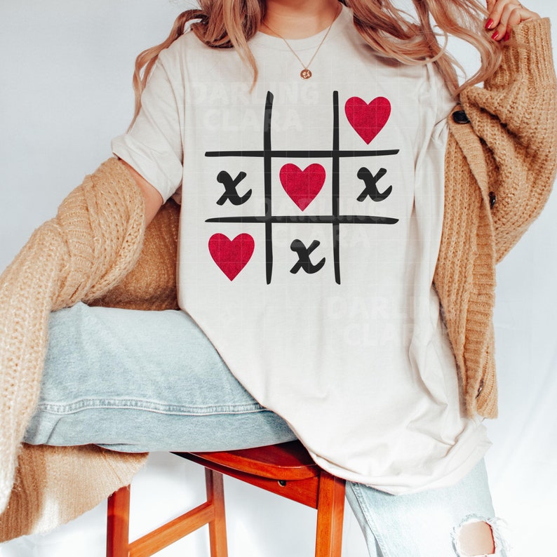 Tic Tac Toe Glitter XOXO Png Svg, Trendy Valentine PNG, Valentine ...