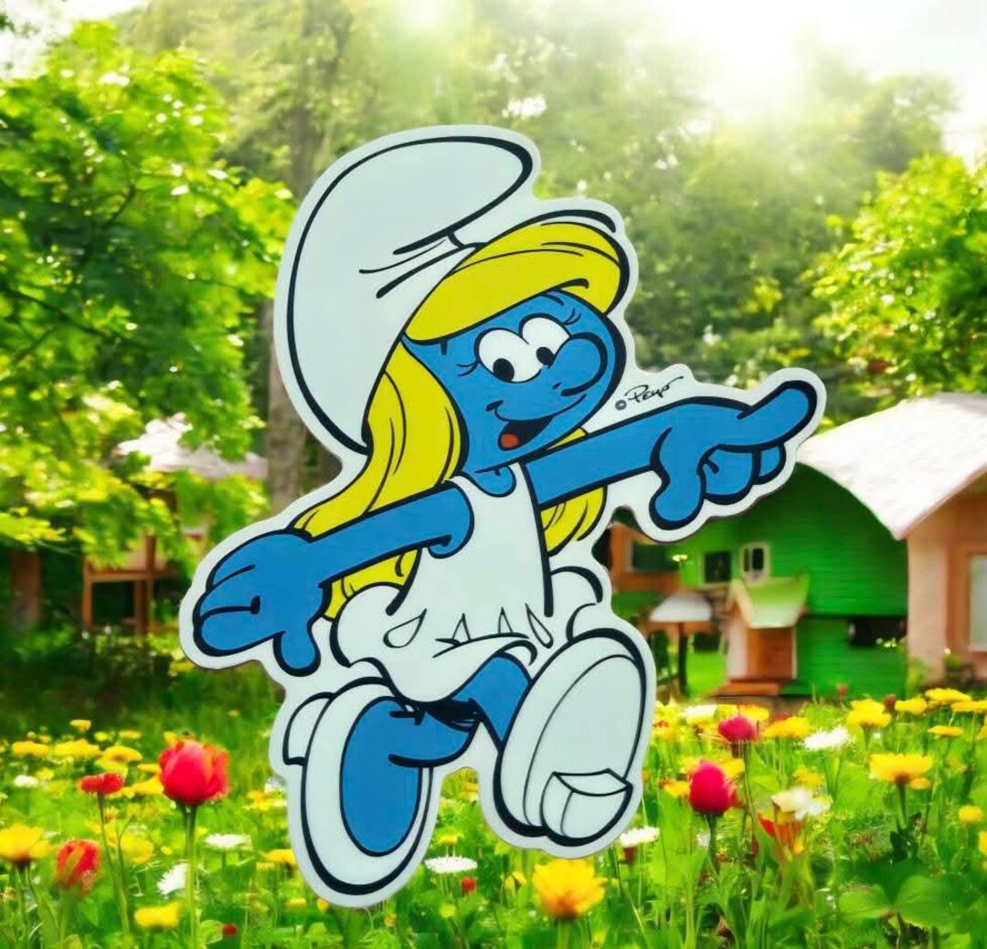 Smurfette Waterproof Vinyl Sticker, Clearance Sale!!! - Etsy