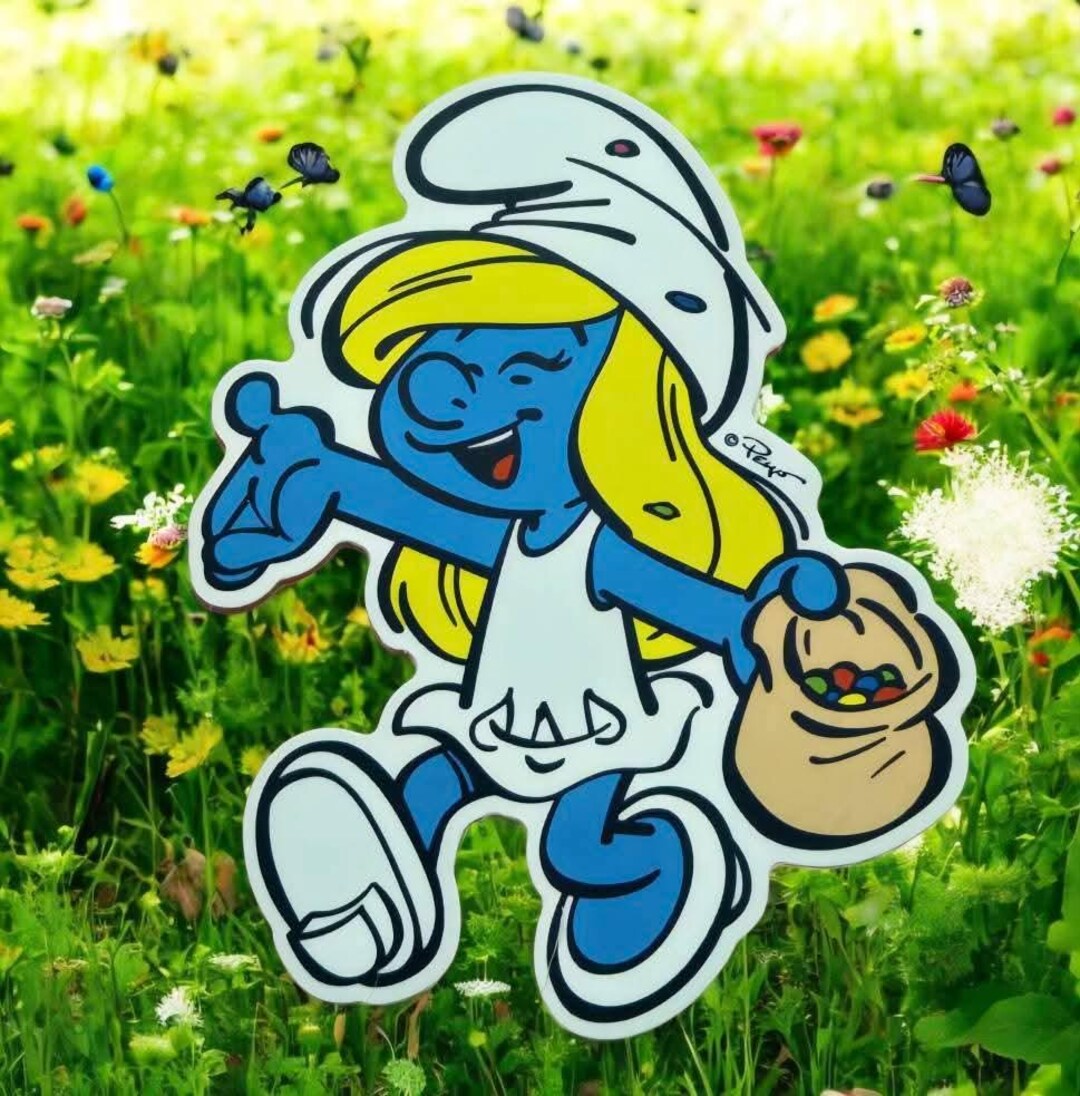 Smurfette Waterproof Vinyl Sticker, Clearance Sale!!! - Etsy Australia