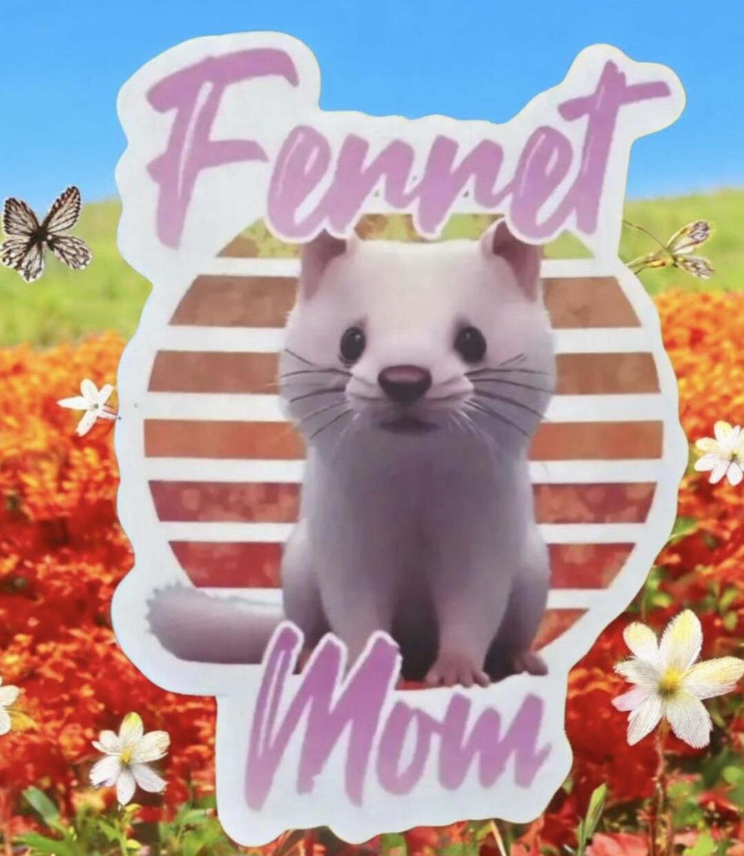 Ferret Mom Waterproof Vinyl Sticker, Clearance Sale!!! - Etsy
