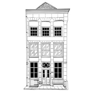 Custom House & Building Line Art Illustration Hand Drawn Real - Etsy