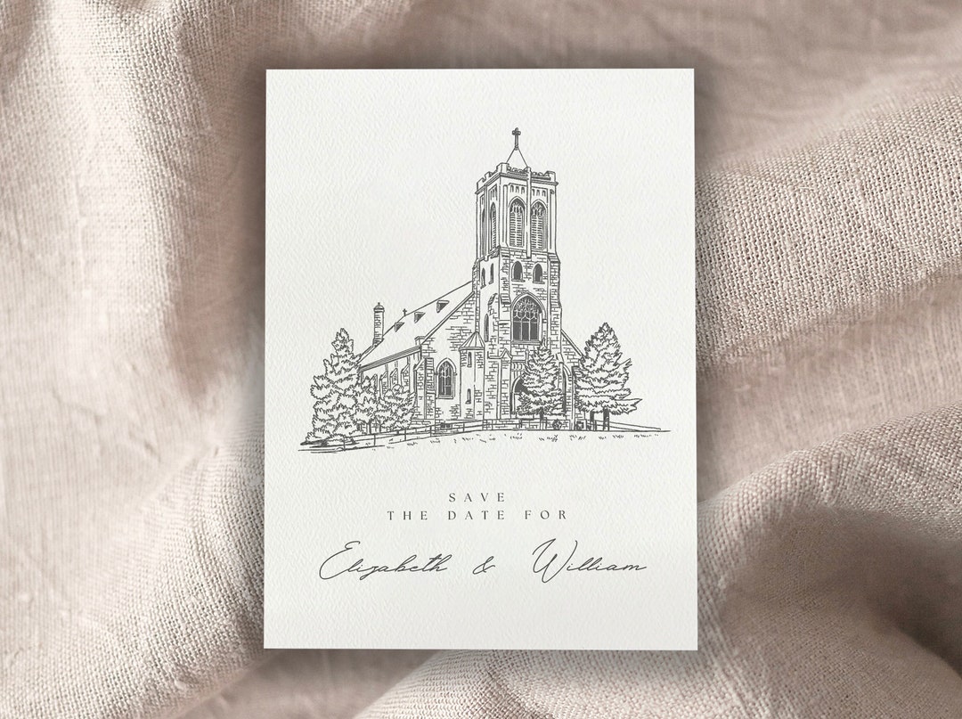 Custom Wedding Venue Illustration Digital Download - Etsy