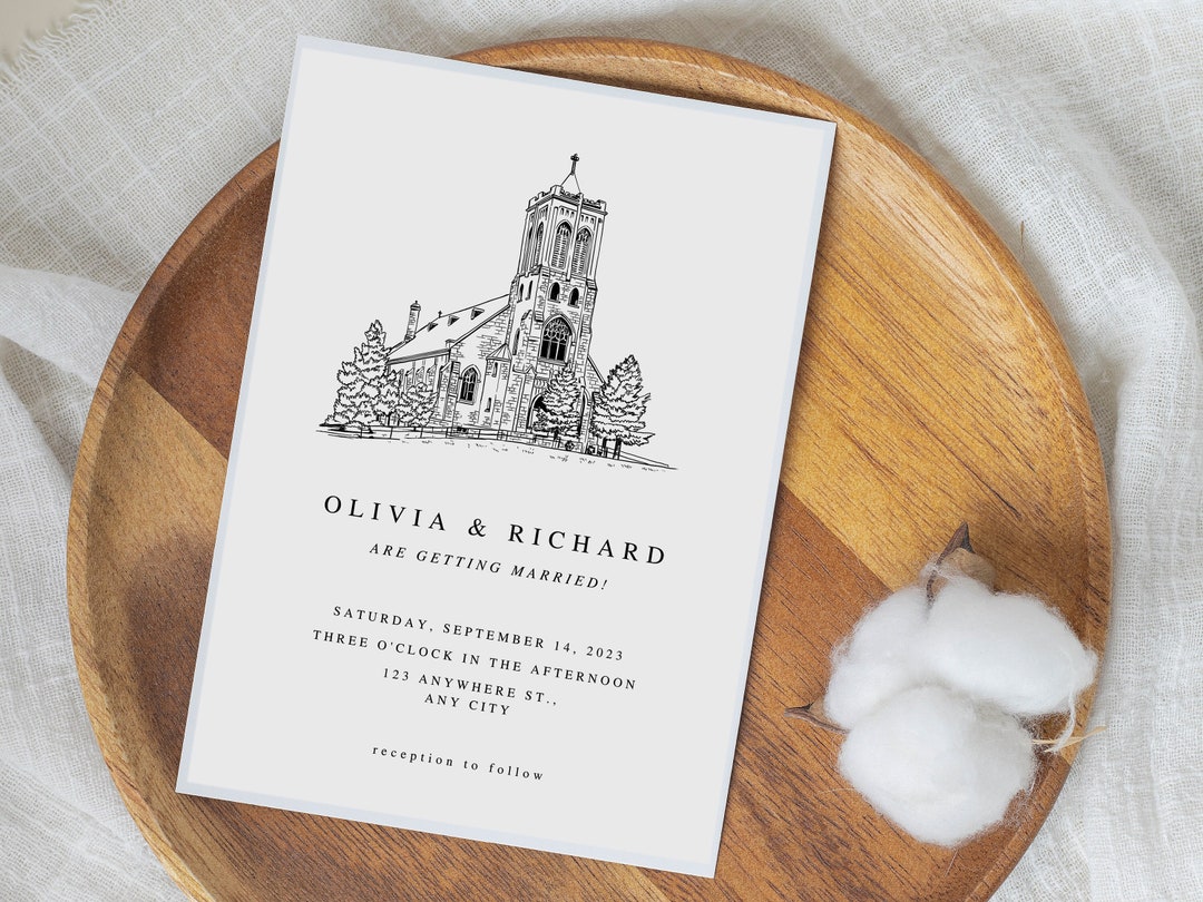 Custom Wedding Venue Illustration Digital Download - Etsy