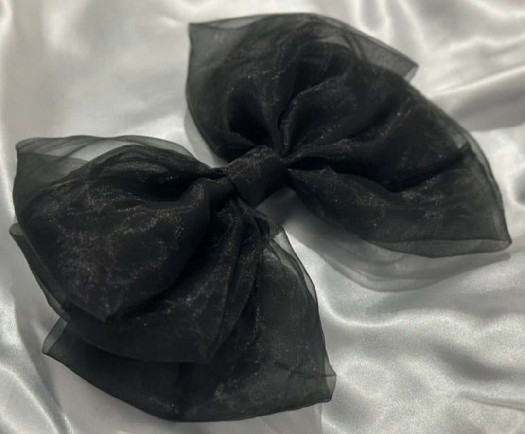 Large Oversized Bow Clip, Oversized Bow, Hair Bow, Barrette Clip, Black ...