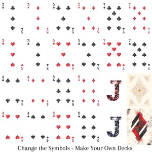 Custom Playing Card Deck Templates: Design Your Own (digital) - Etsy
