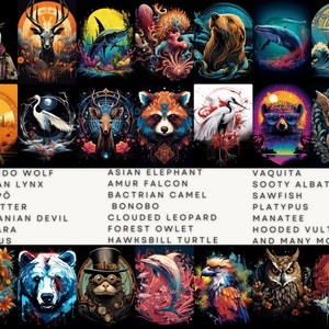 Endangered Animals T-shirt Design Bundle: 2000+ PNG & SVG Files ...