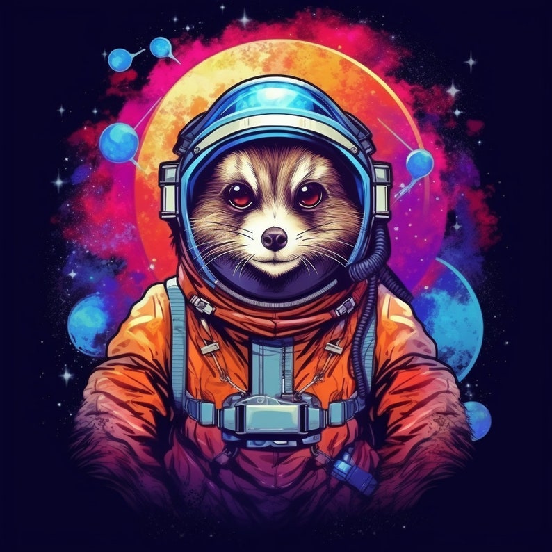 Animals in Space T-shirt Design Bundle 800 High-resolution - Etsy