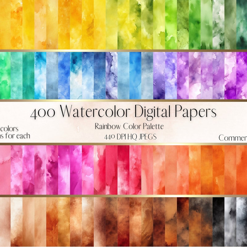 Digital Watercolor - Etsy
