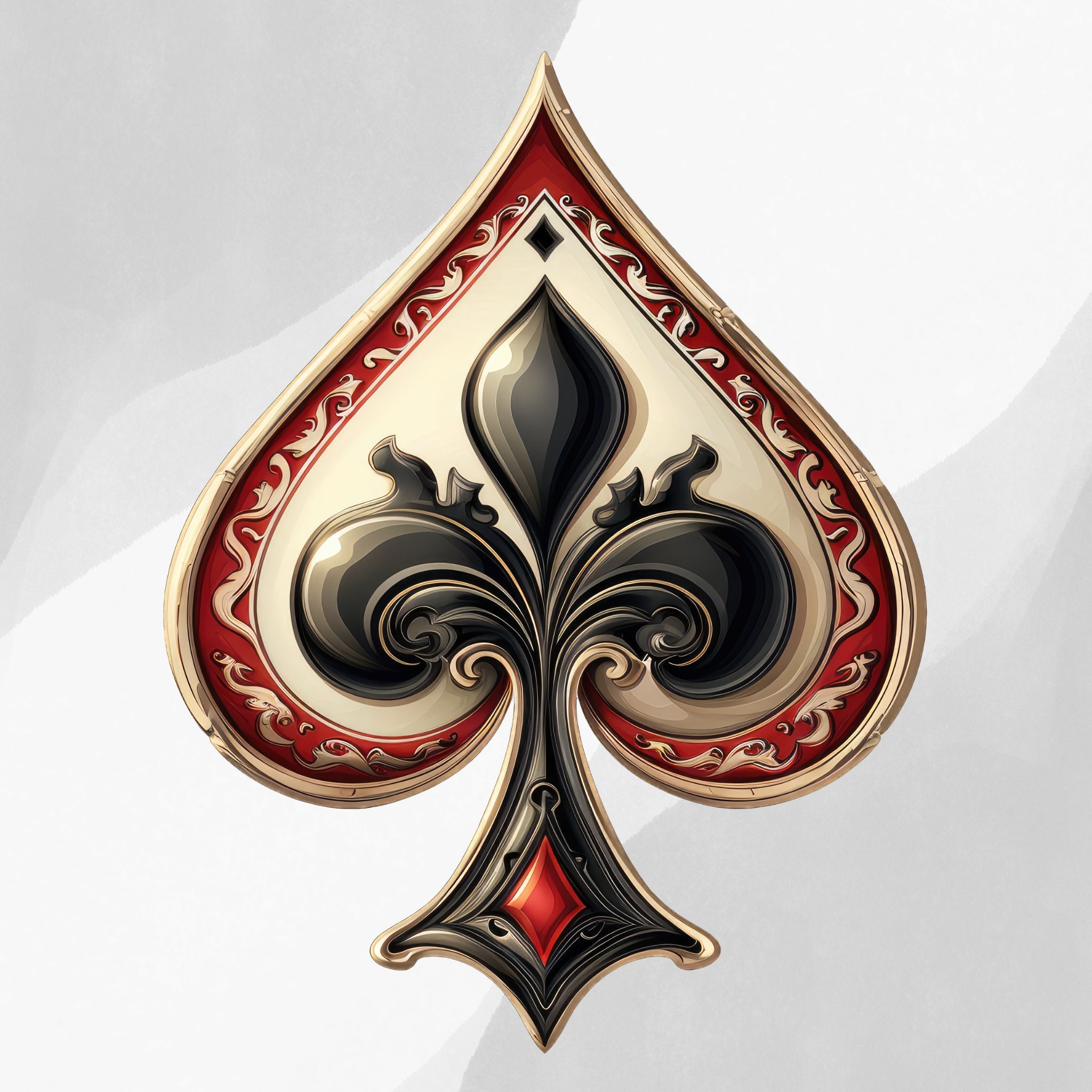 Spades Emblem Design Bundle: 130 PNG & SVG Poker Suits (digital ...