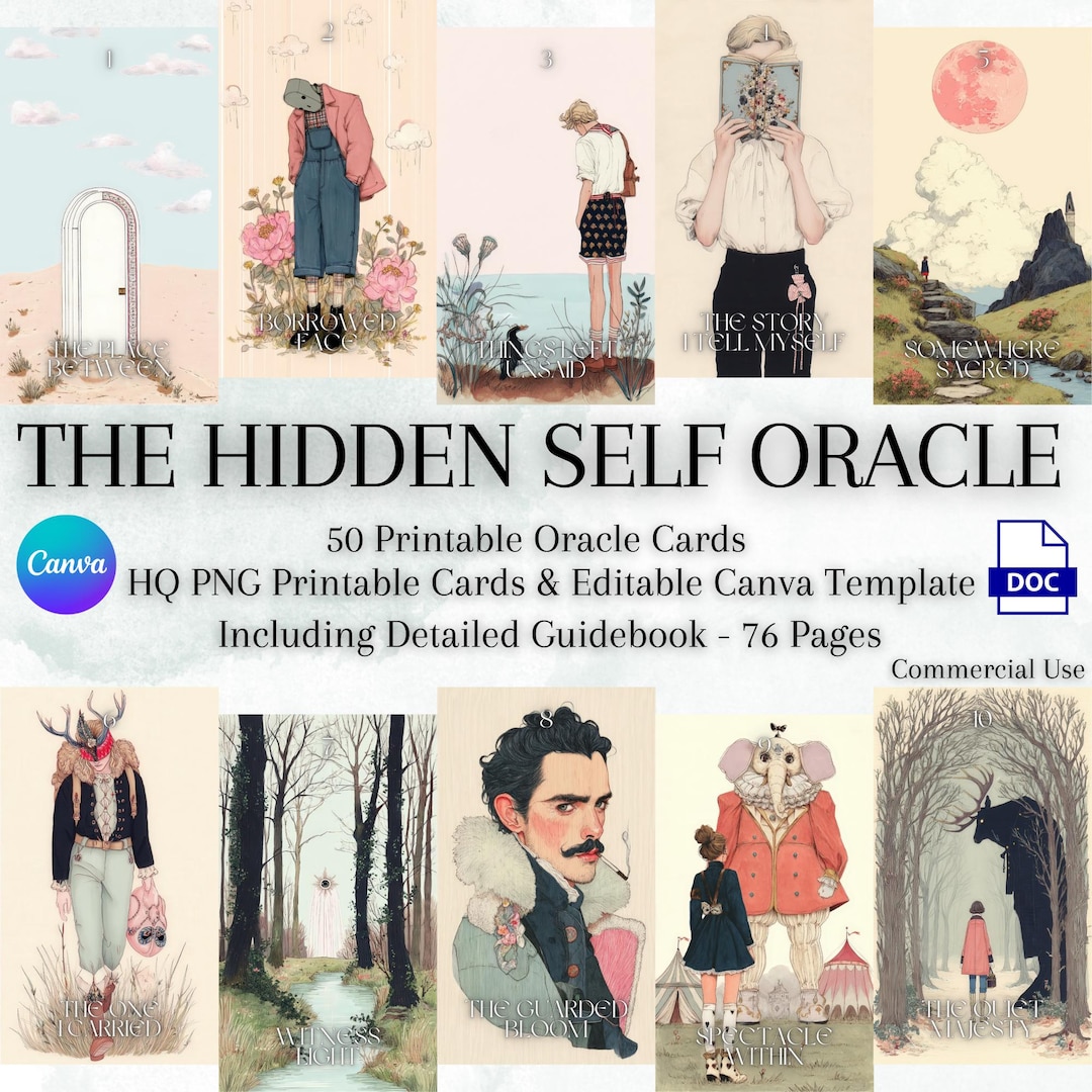Printable Oracle, the Hidden Self Oracle 50 Printable Oracle Cards for ...