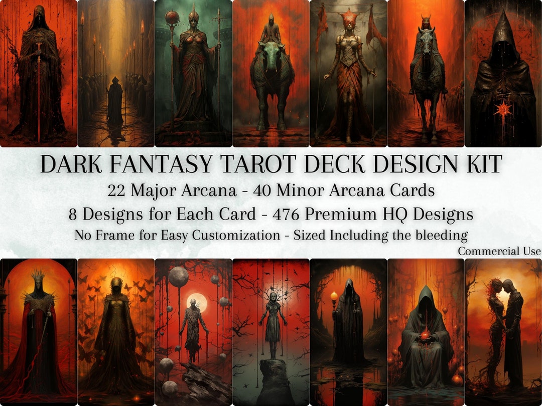 Dark Fantasy Tarot Card Deck: 78 Card Designs (digital Download) - Etsy