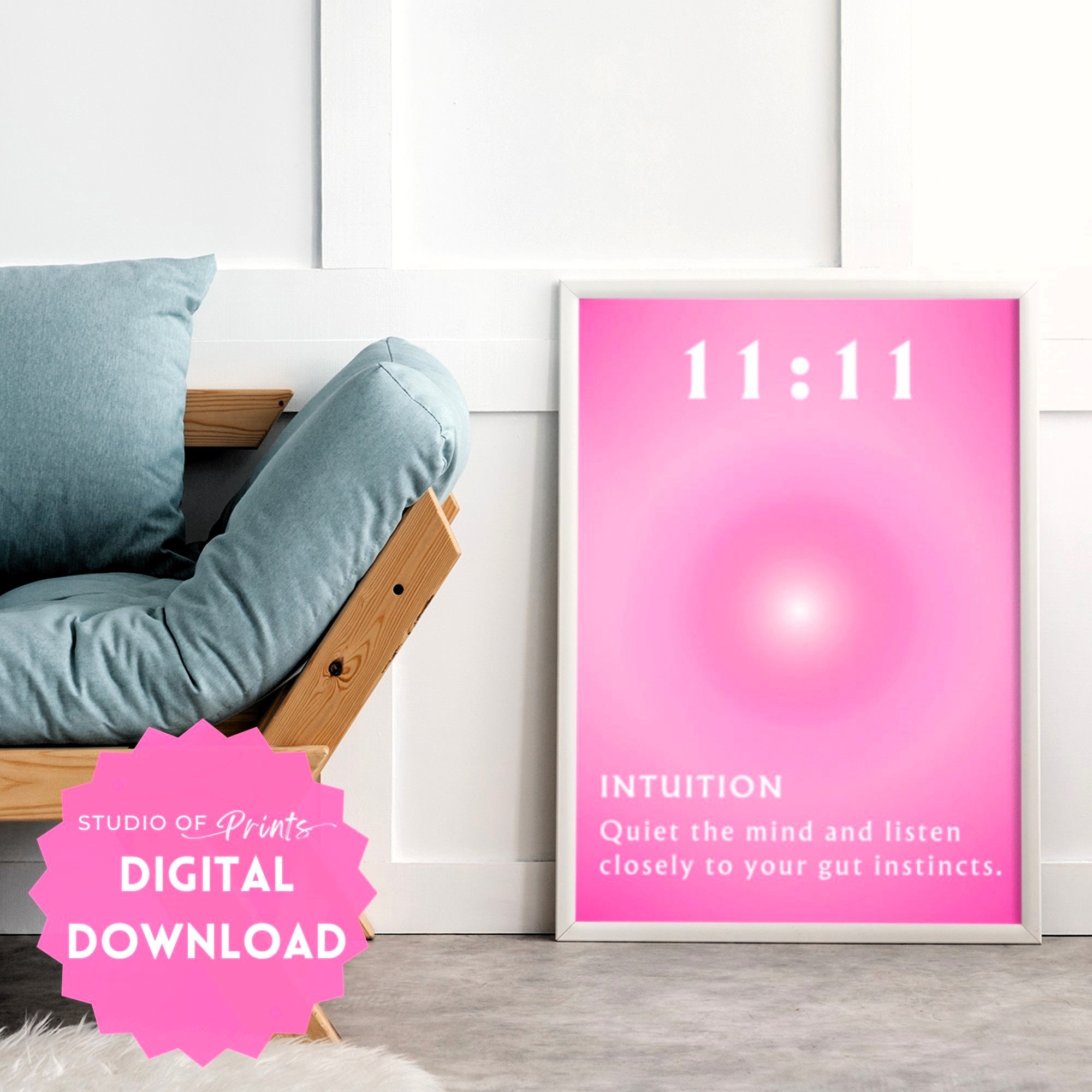 Pink Gallery Wall Art Positive Poster Set of 3 Affirmations Pink ...