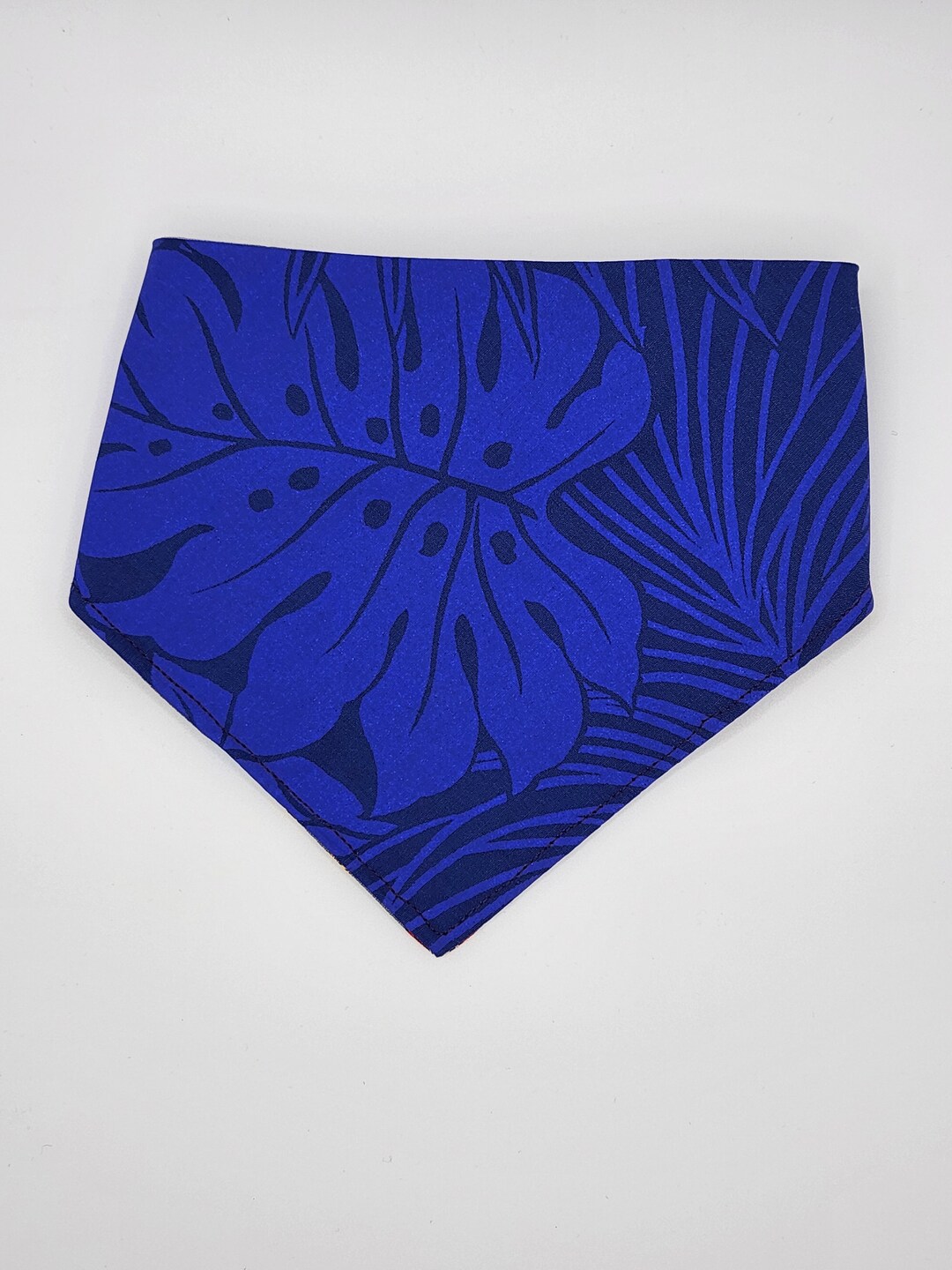 Blue Monstera/mario Reversible Dog Bandana Scrunchie - Etsy