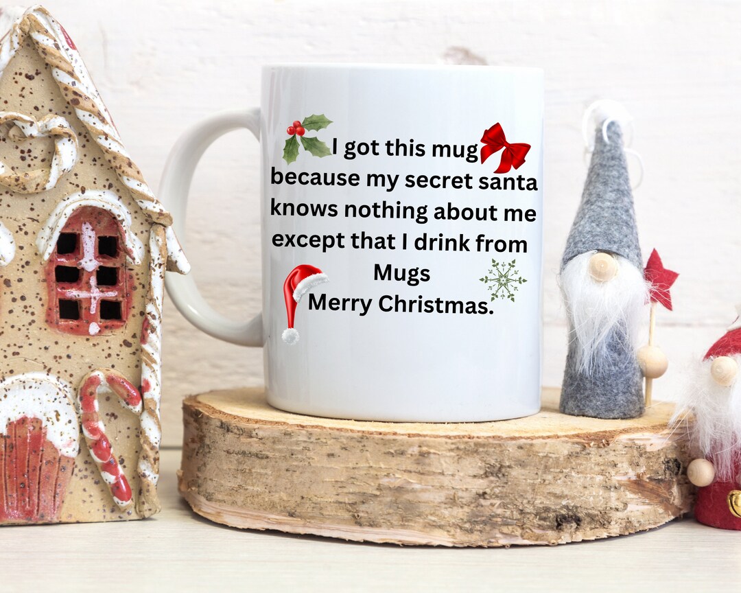 Funny Xmas Secret Santa Work Mug Left or Right Hand I Got - Etsy UK