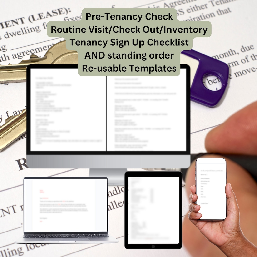 Tenancy Sign up Form With Standing Order Mandate Routine - Etsy