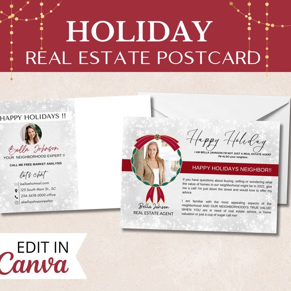 Real Estate Agent Holiday Card - Etsy