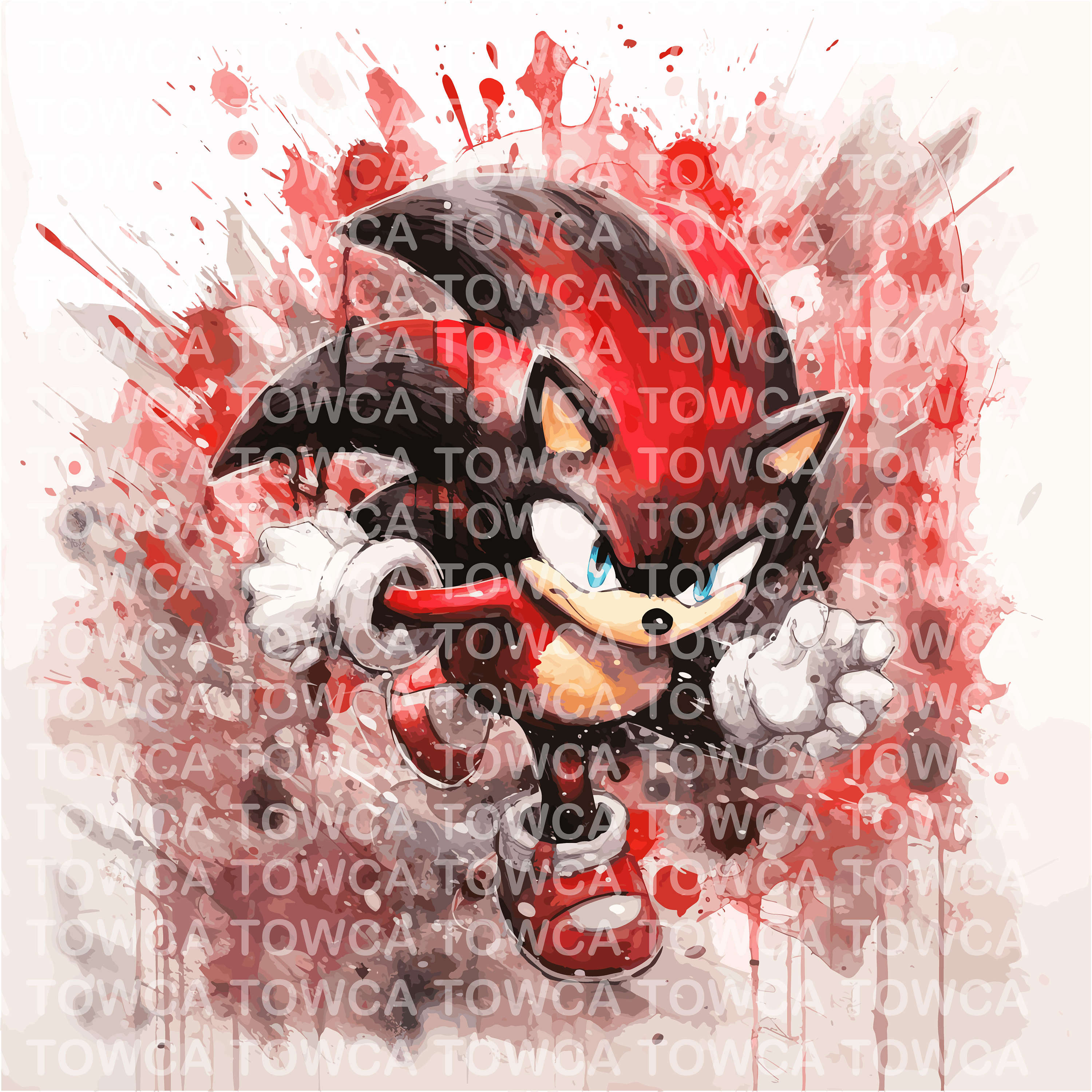 Sonic and Shadow Set of 2 Watercolour Artwork Printable Wall Art ...