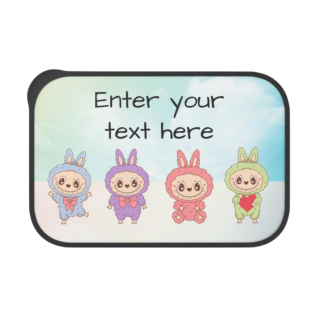 Labubu Customizable Bento Box With Cute Labubu Design, Lunchbox, Meal ...
