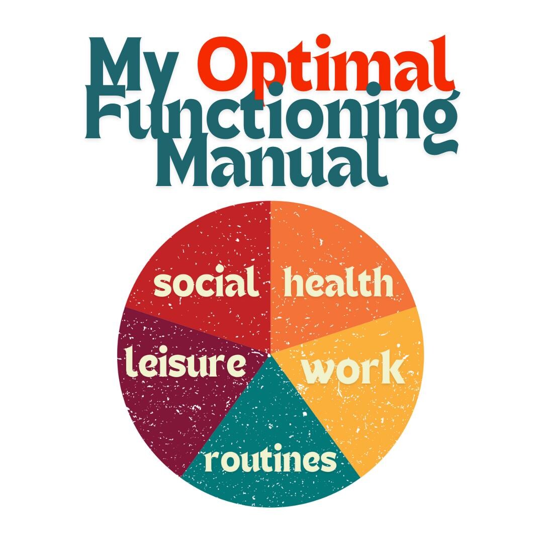 My Optimal Functioning Manual - Mental Health Worksheet, Life Planner ...