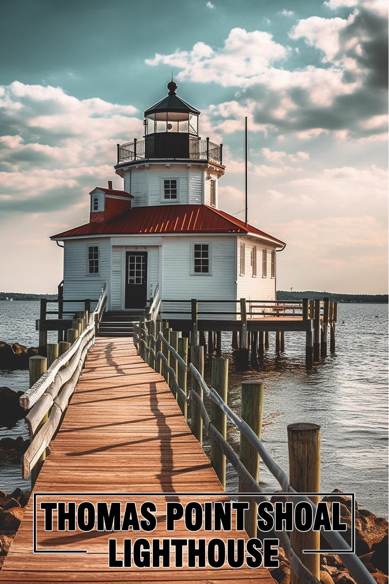 Historic Thomas Point Shoal Lighthouse in Annapolis, Maryland - Etsy