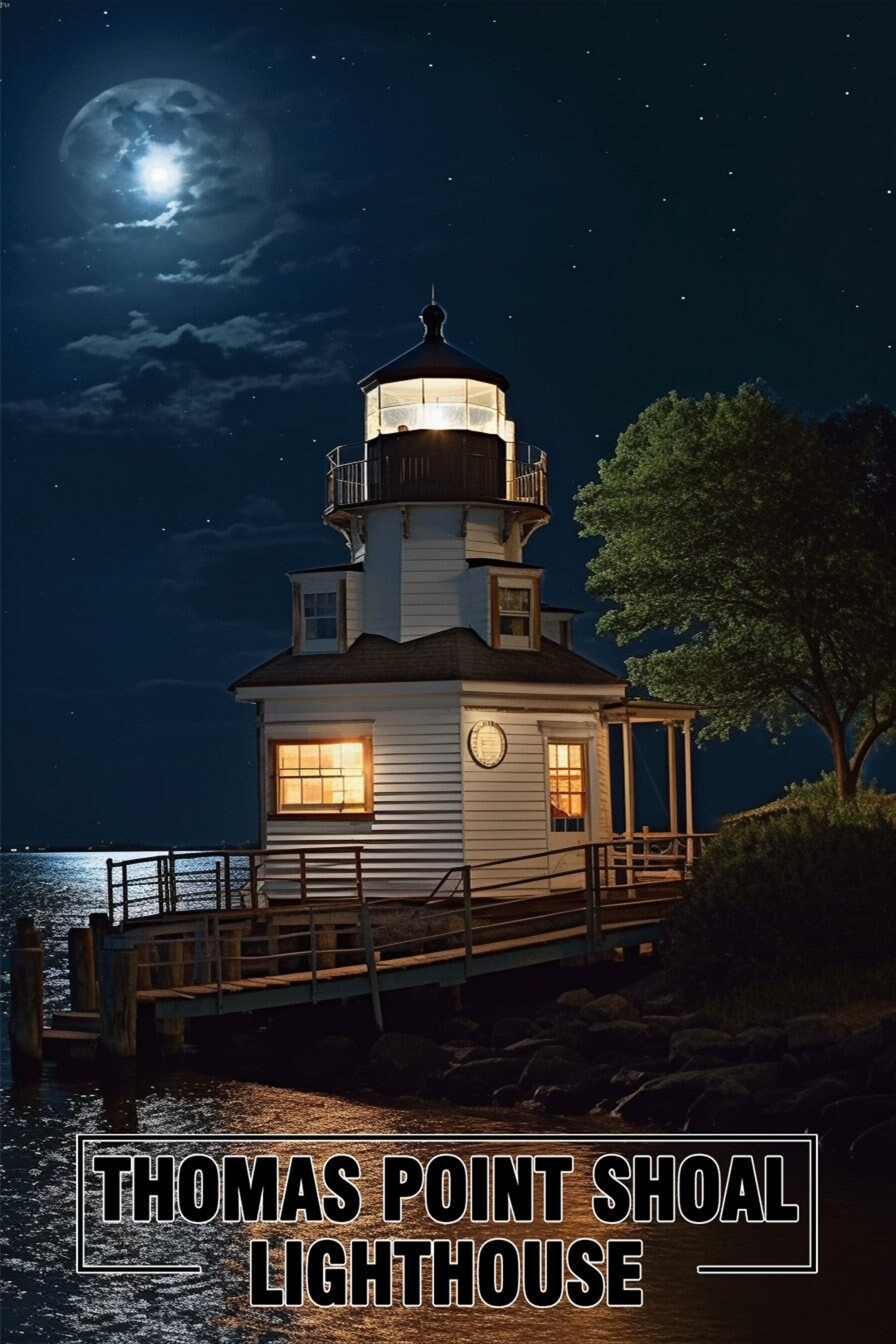 Historic Thomas Point Shoal Lighthouse in Annapolis, Maryland - Etsy