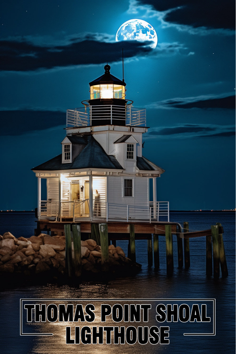Historic Thomas Point Shoal Lighthouse in Annapolis, Maryland - Etsy