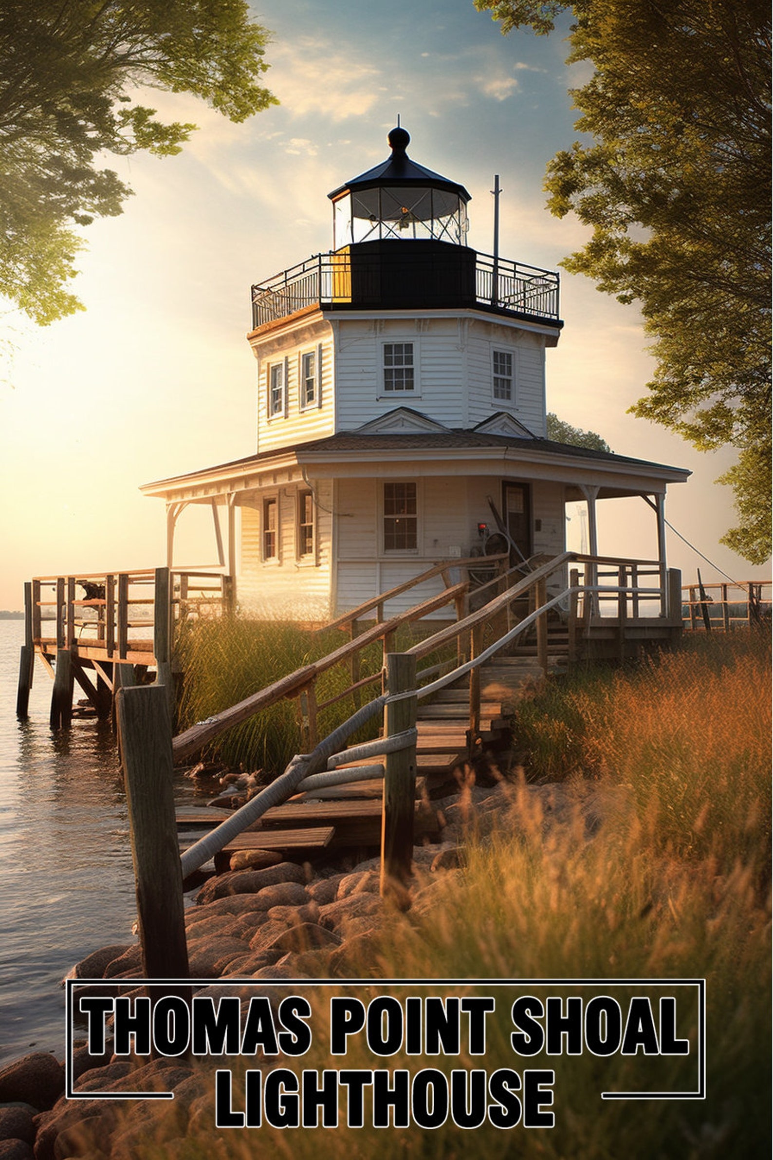 Historic Thomas Point Shoal Lighthouse in Annapolis, Maryland - Etsy