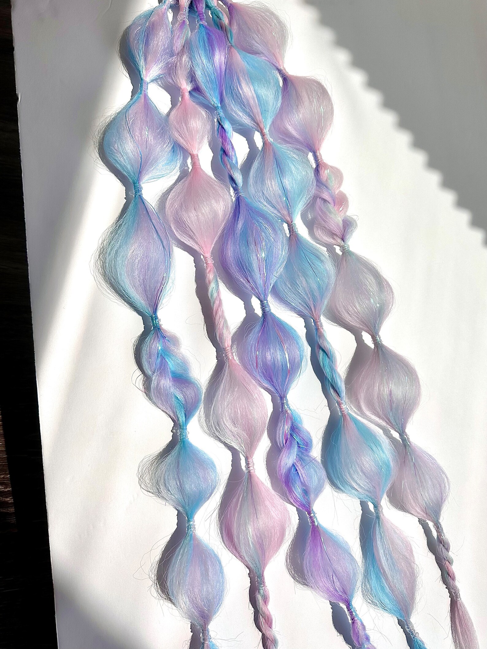 Rainbow Ombre Festival Rave Braid Hair Extension Multicolor - Etsy