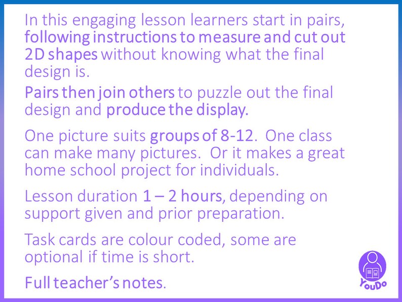 4 Lesson Bundle Using 2D Shapes to Make a Door Wall Display Full Lesson ...