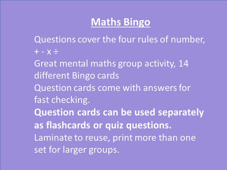 Maths Multiplication Bundle, Bingo Game, Times Table Flashcards, 6 ...