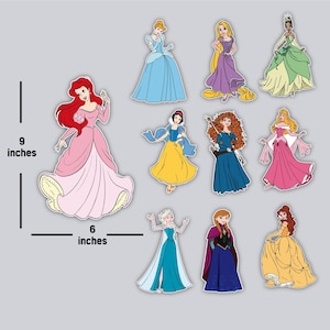 Princess Cruise Magnets, Ariel, Cinderella, Elsa, Tiana, Snow White ...