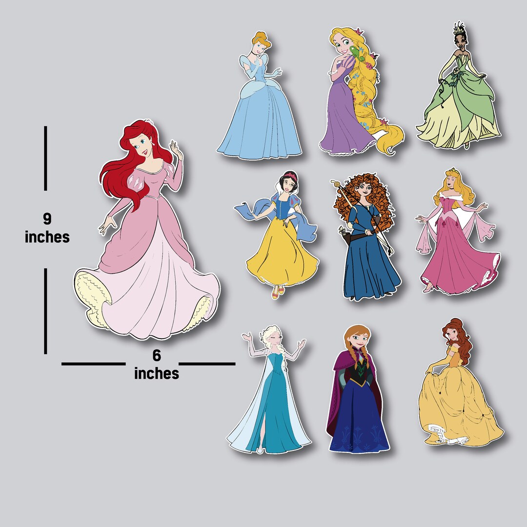 Princess Cruise Magnets, Ariel, Cinderella, Elsa, Tiana, Snow White ...