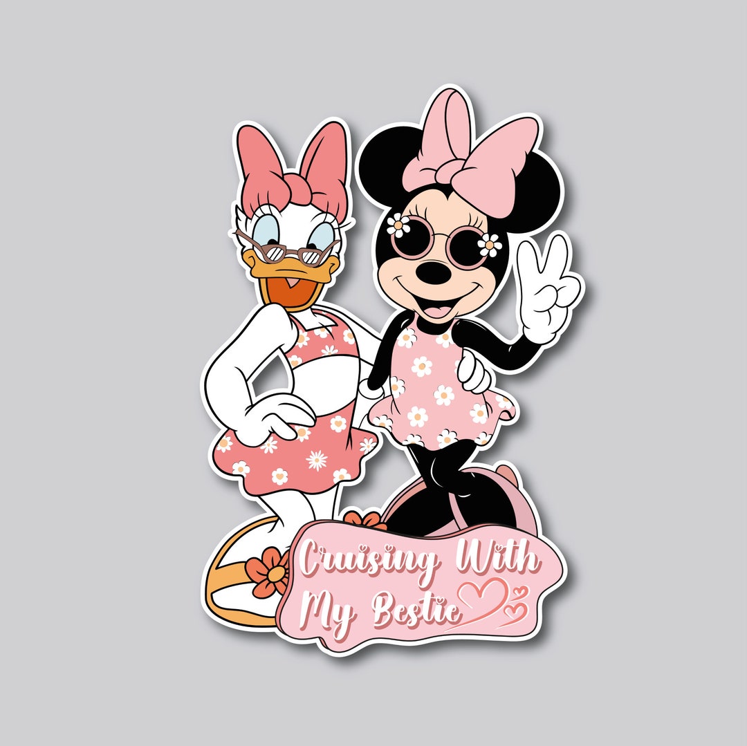 Minnie and Daisy Best Friends Cruising, Personalized Magnets ...