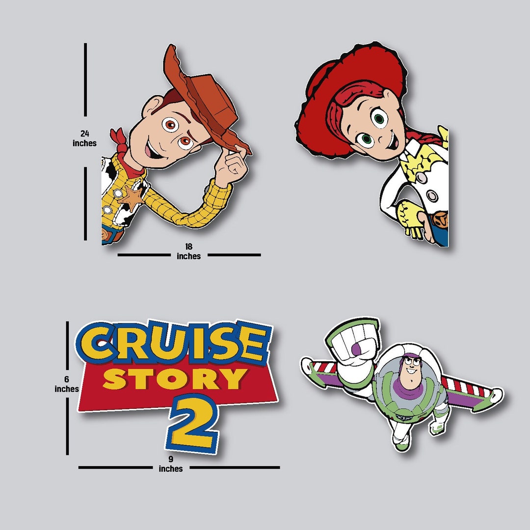 Toy Story Cruise Magnets, Cruise Door Magnets, Toy Story Magnets ...