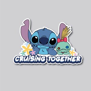 Stitch Cruise Magnets, Cruise, Cruising Together, Cruise Door Decor ...