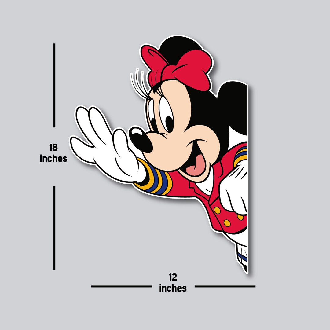 Minnie Peeking Cruise Magnet, Cruise Magnet Decor, Minnie Personalized ...