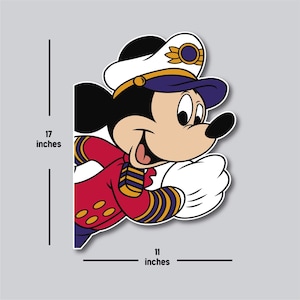 Cruise Magnet Decor, Mickey Captain Peeking Cruise Door Magnet, Cruise ...